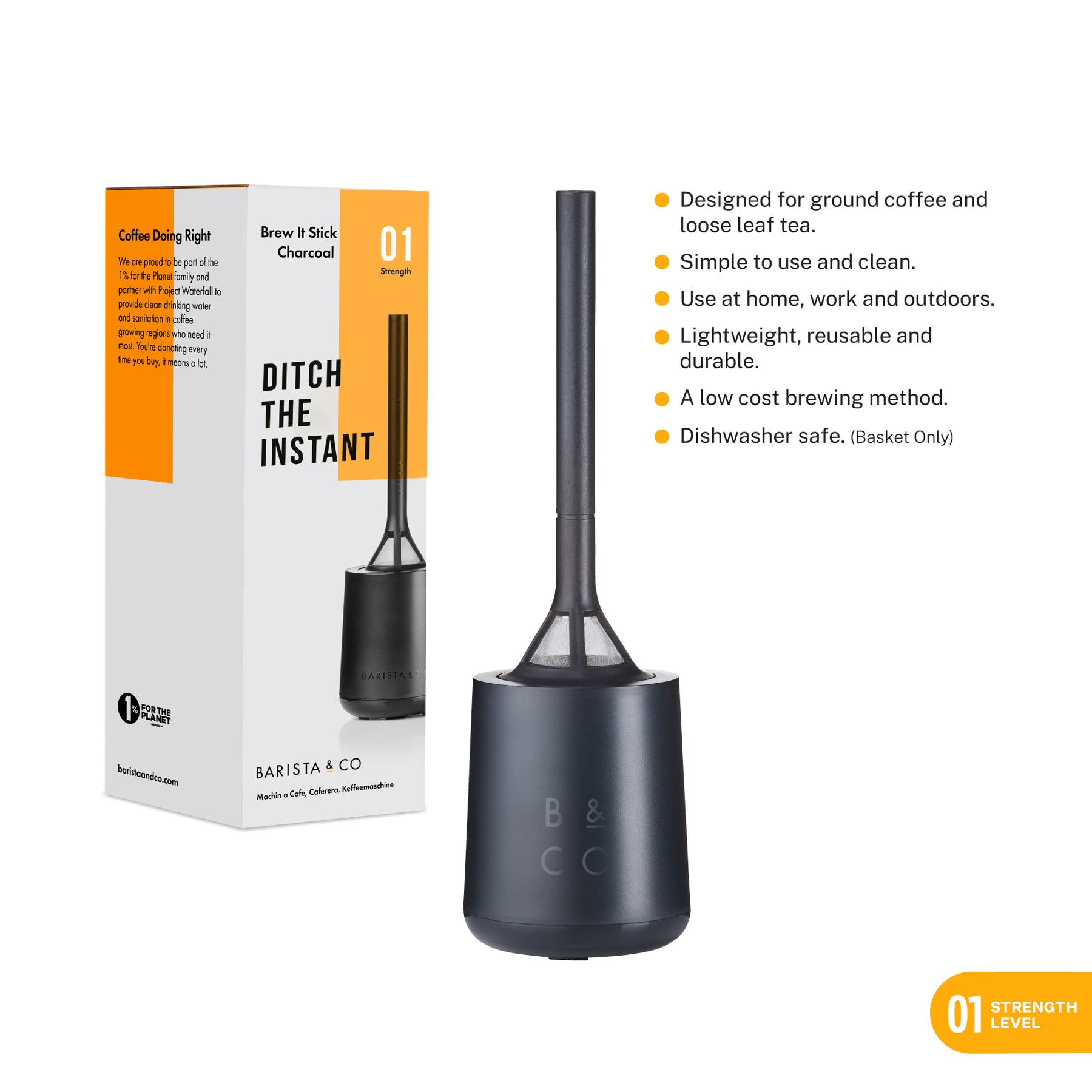 Brew It Stick Coffee Maker | The Original Coffee Infuser | Barista & Co